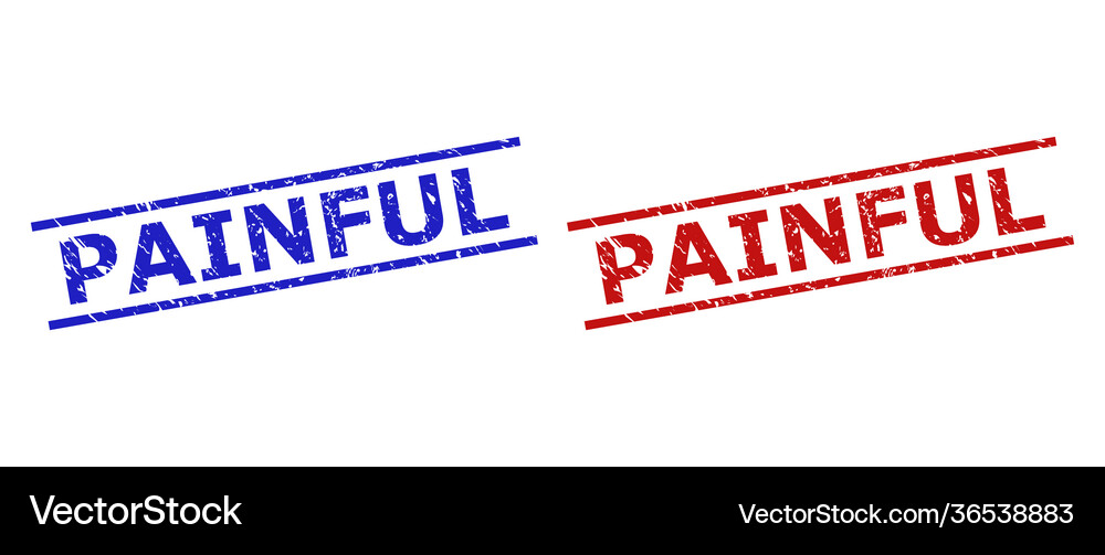 Painful stamps with unclean surface and parallel Vector Image