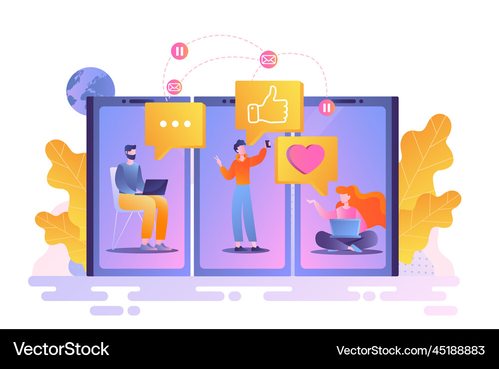 People and social networks Royalty Free Vector Image
