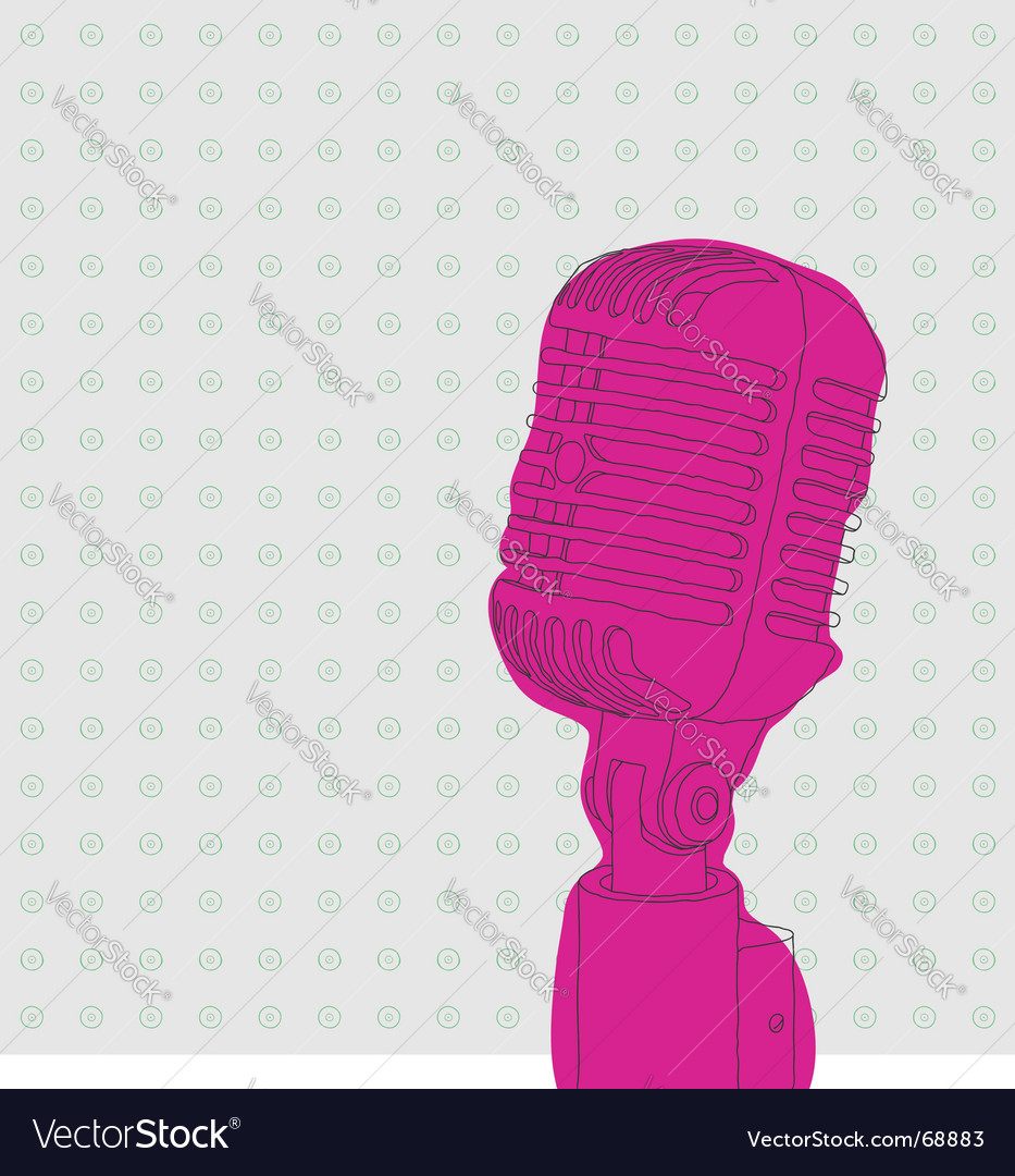 Retro microphone Royalty Free Vector Image - VectorStock