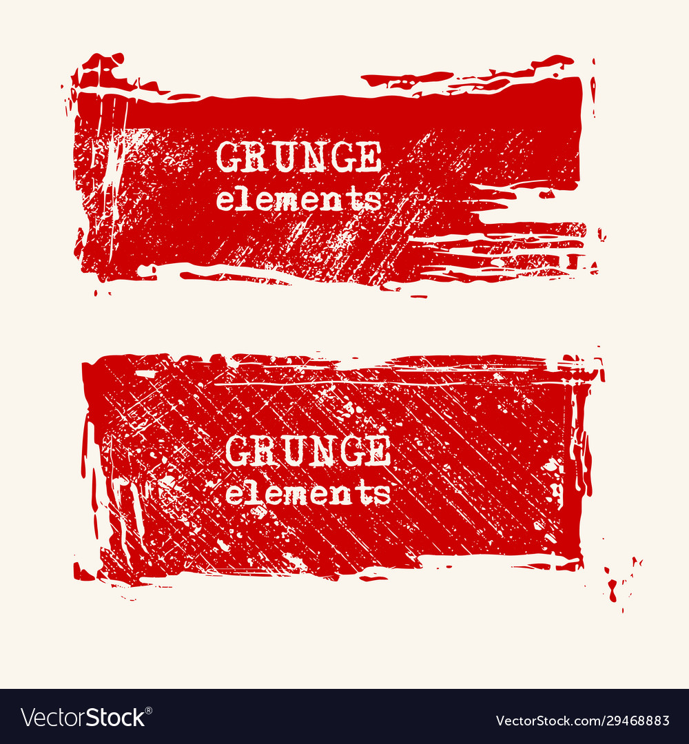 Set grunge background ink retro Royalty Free Vector Image