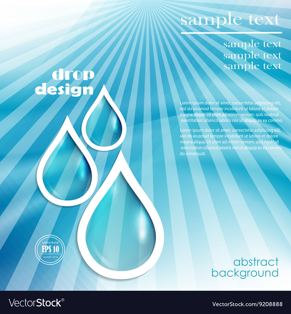 Drop design Royalty Free Vector Image - VectorStock