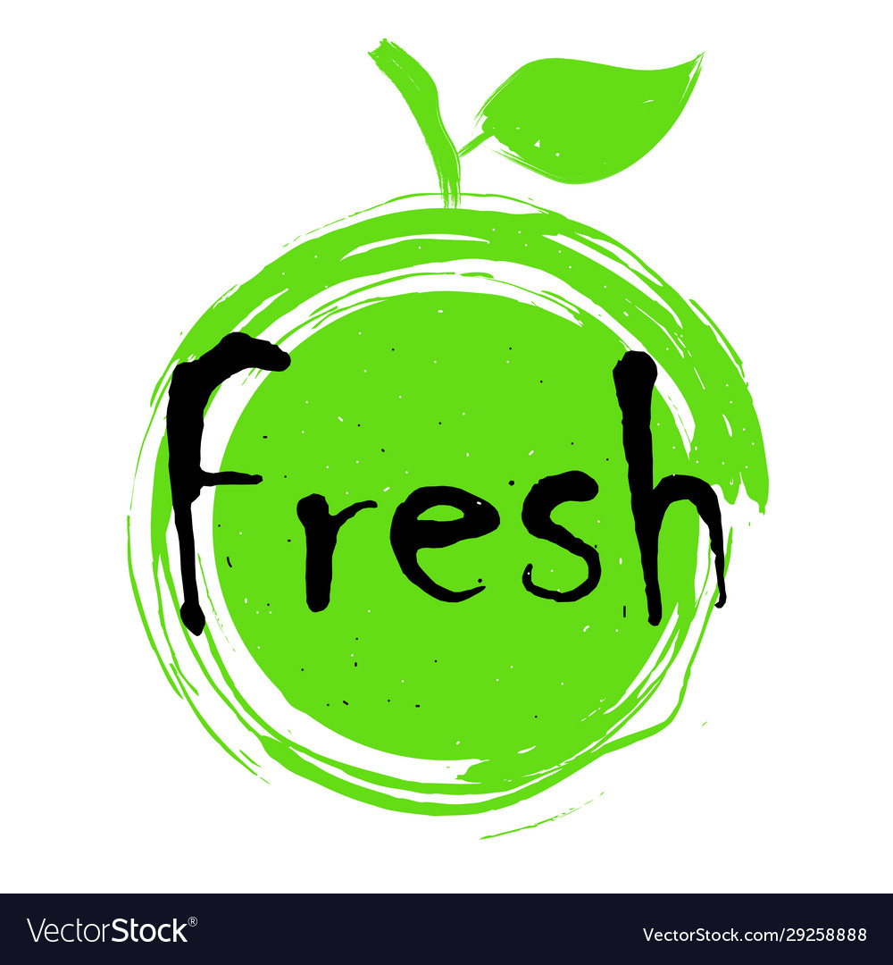 Healthy food labels set - hand drawn Royalty Free Vector