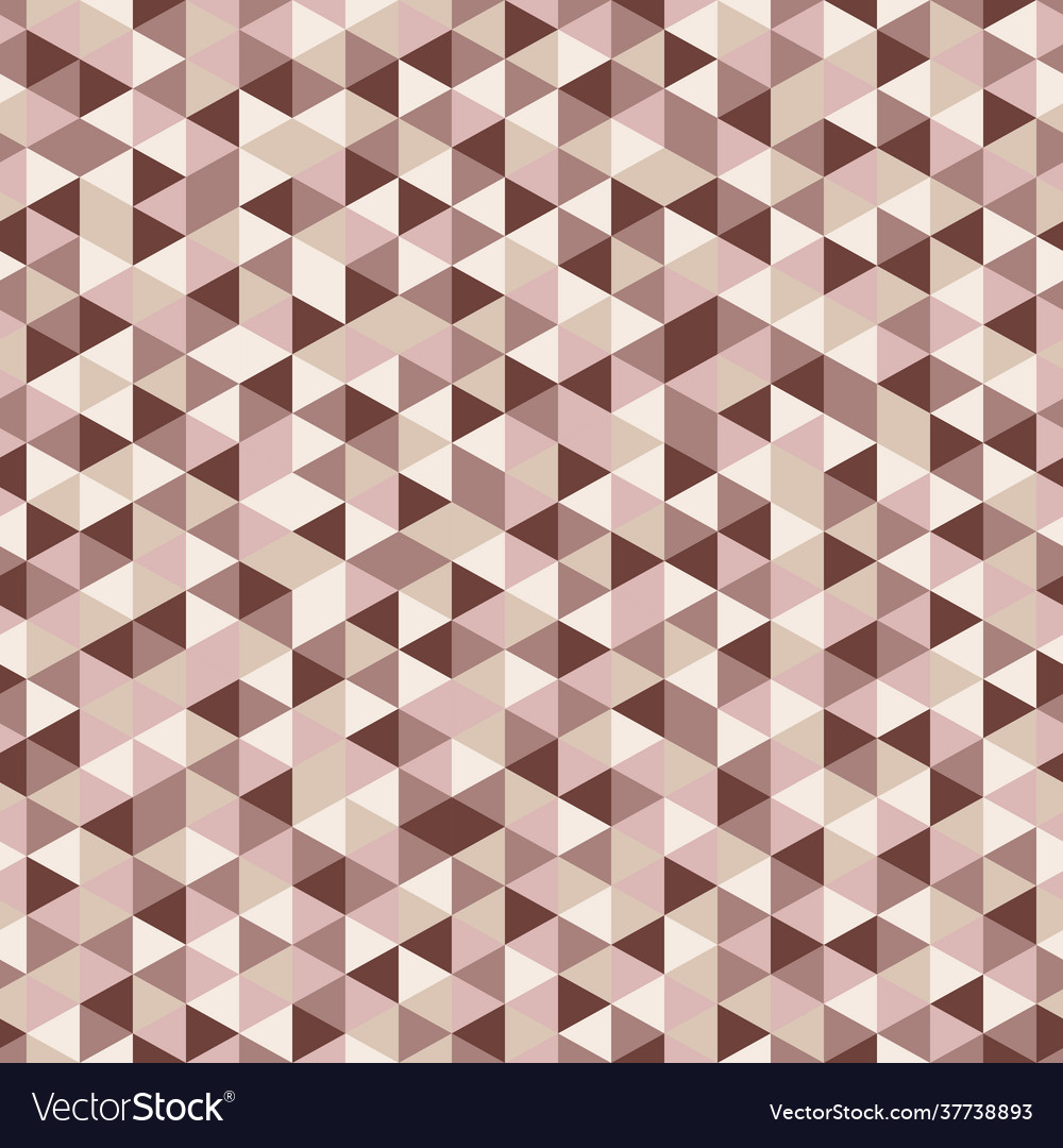 Abstract seamless triangle pattern beige Vector Image