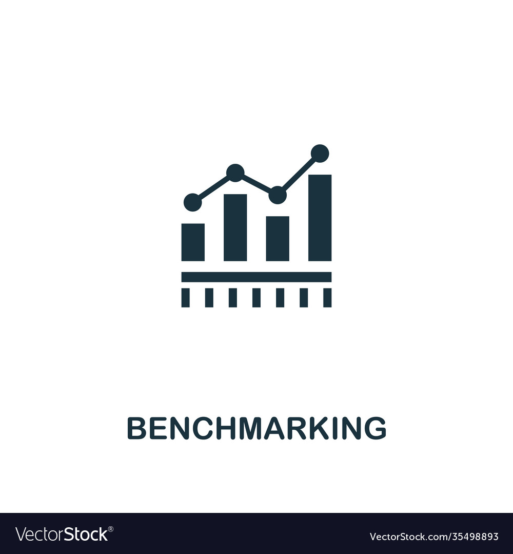Benchmarking icon premium style design from Vector Image