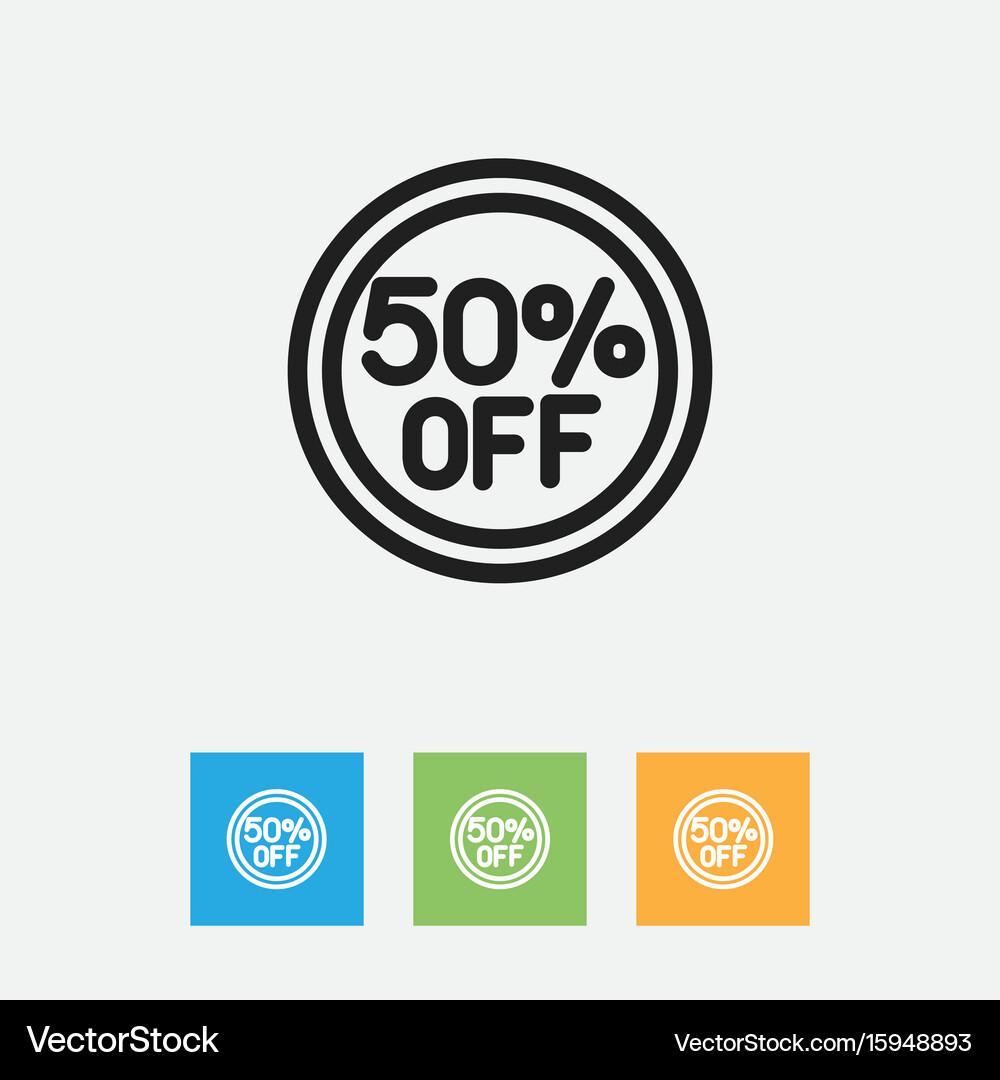 Business symbol on rebate Royalty Free Vector Image