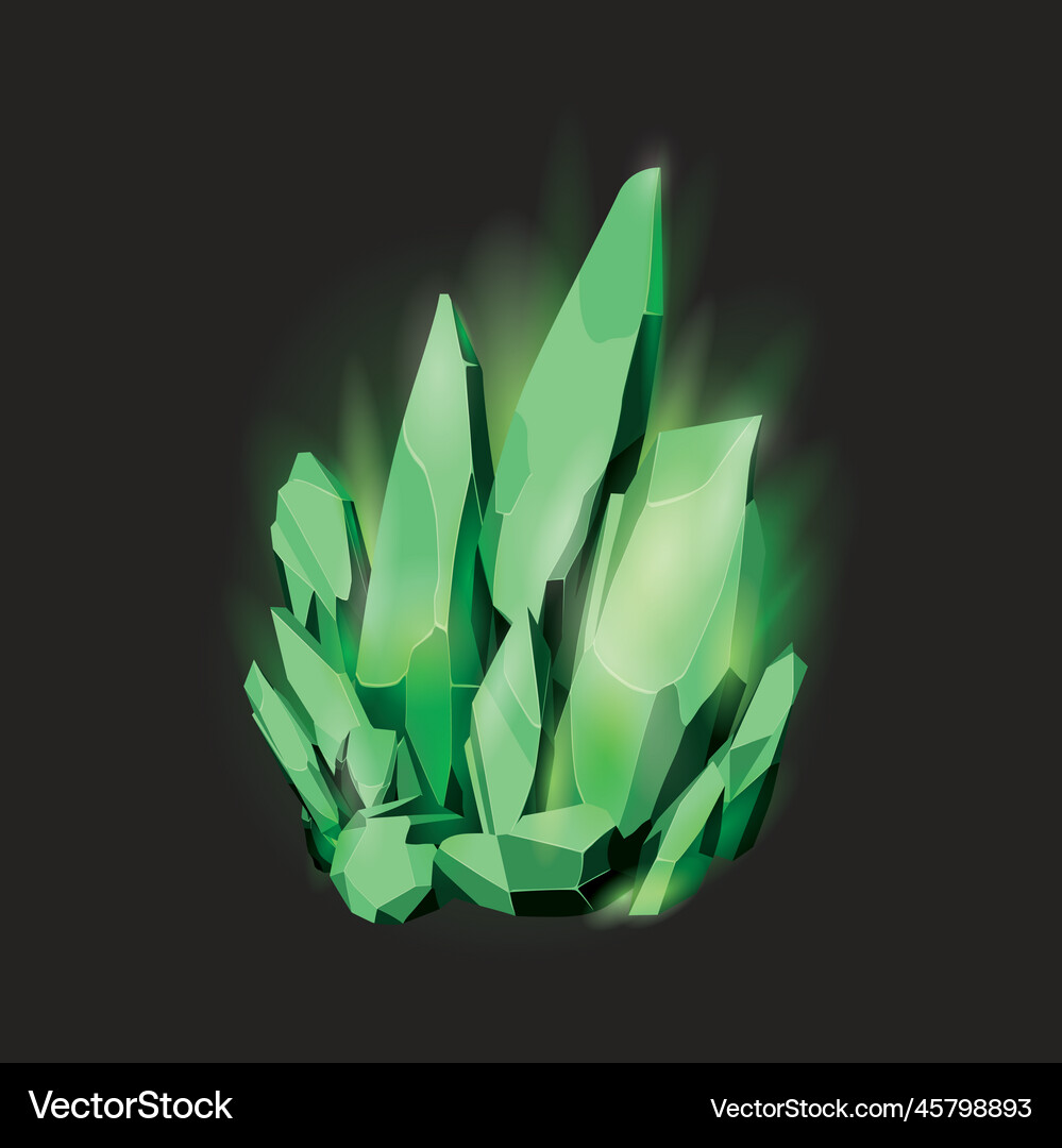 Crystal gems game assets collection cartoon magic Vector Image