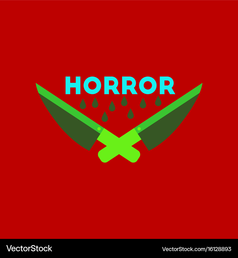 Flat icon on stylish background knives horror Vector Image