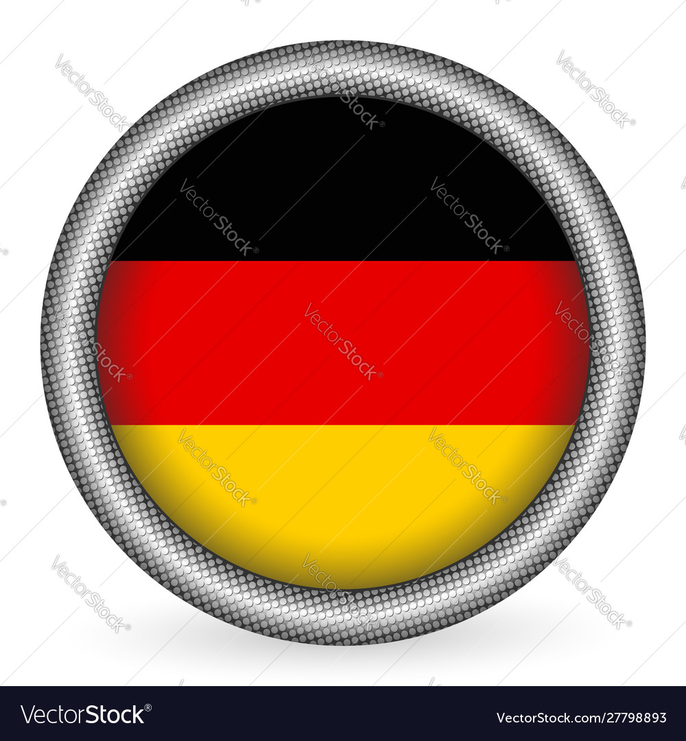 Germany flag button Royalty Free Vector Image - VectorStock