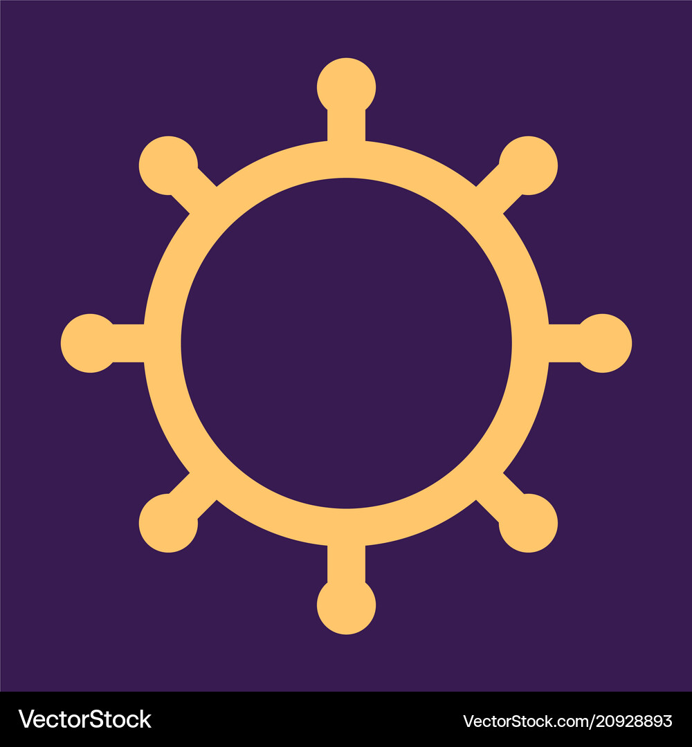Hand drawn ships wheel in line art style Vector Image