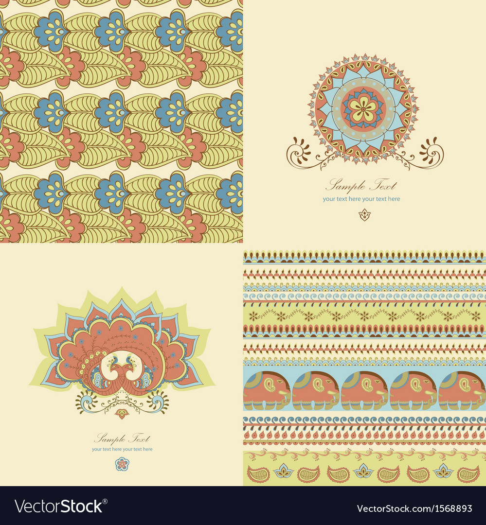 Indian pattern Royalty Free Vector Image - VectorStock