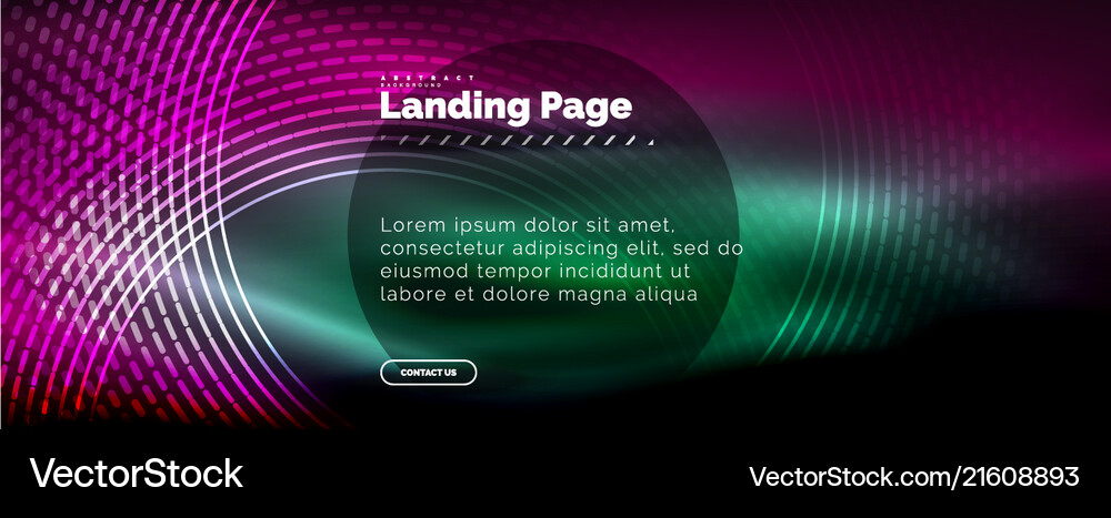 Neon glowing techno lines hi-tech futuristic Vector Image