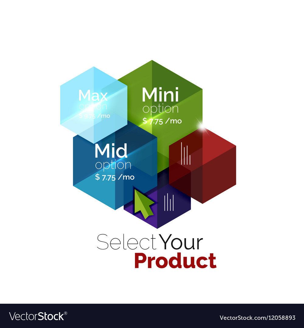 Option select template Royalty Free Vector Image