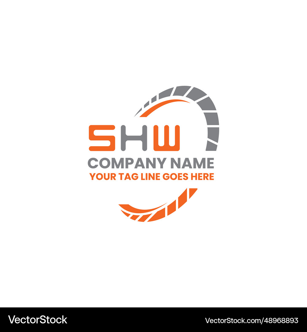 Shw letter logo design simple and modern Vector Image