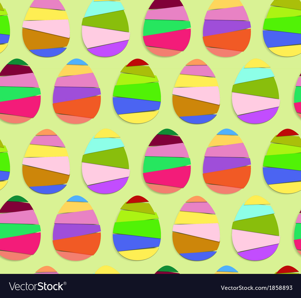 Striped easter eggs seamless pattern Royalty Free Vector
