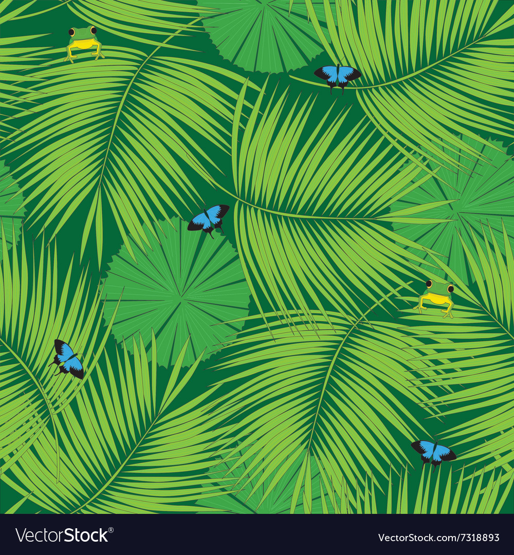 Tropical Leaf Pattern Royalty Free Vector Image