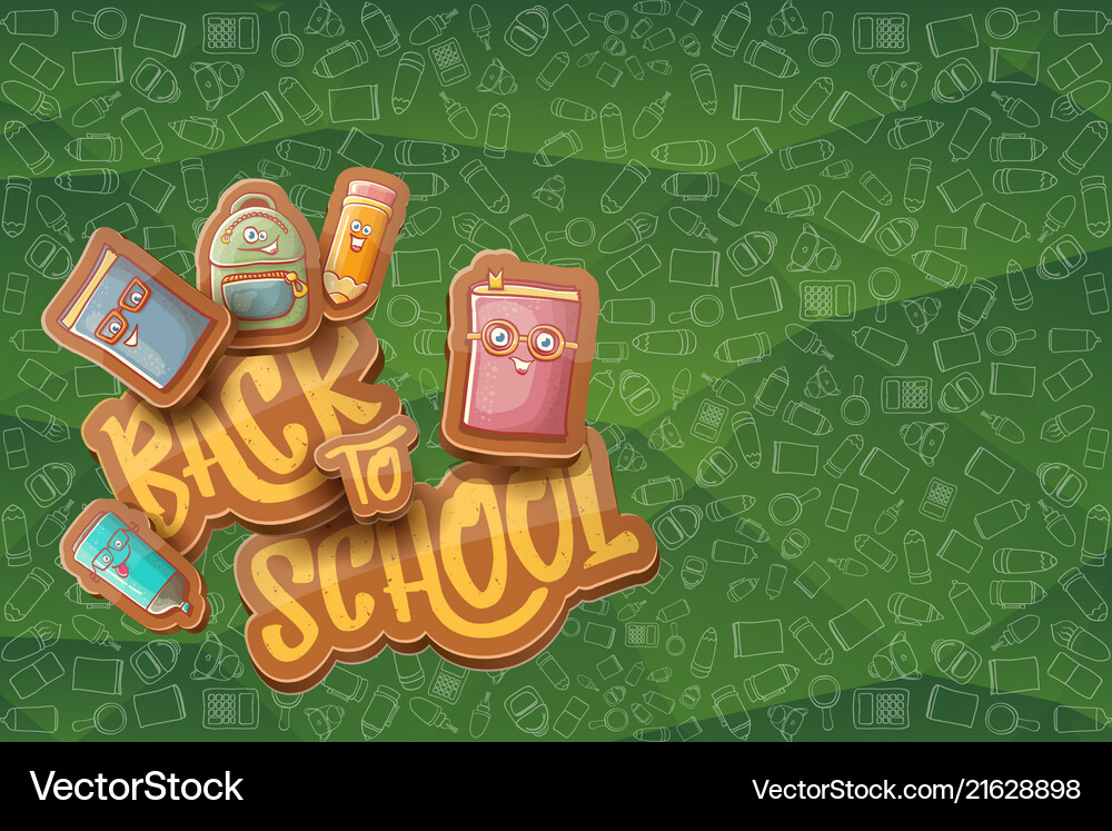 Back to school horizontal background Royalty Free Vector