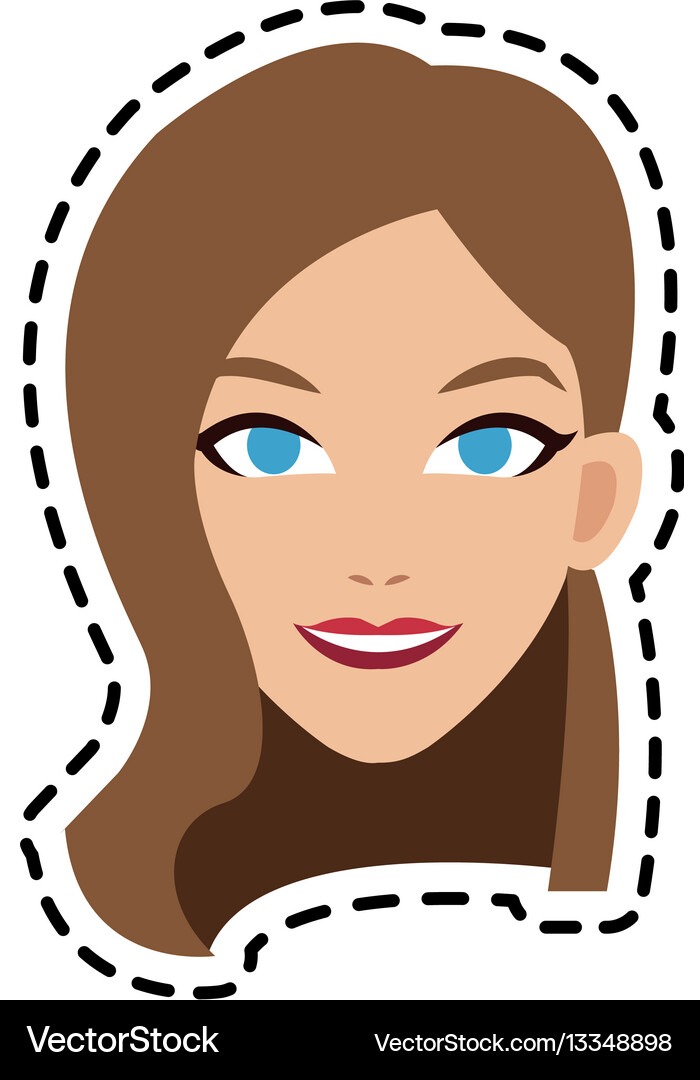 Happy young woman icon image Royalty Free Vector Image