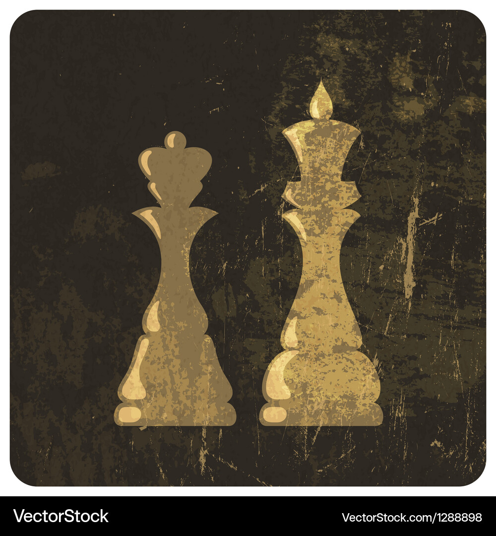 King and queen silhouettes grunge Royalty Free Vector Image