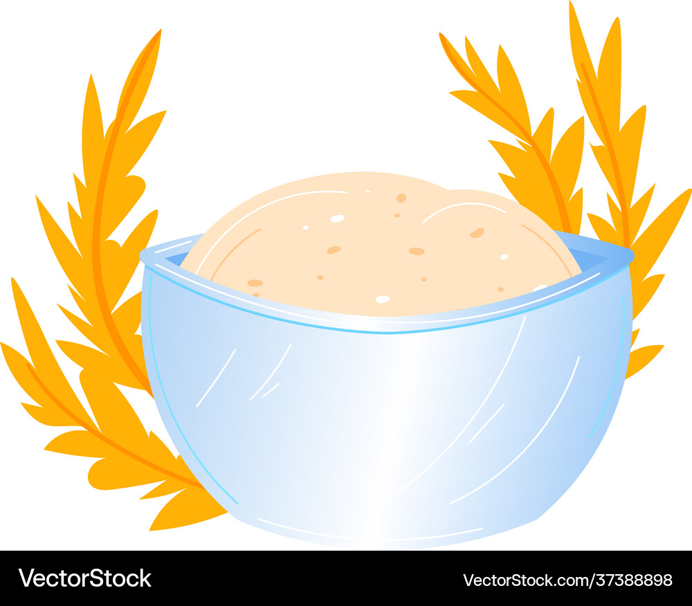 Loaf white bread fresh baked goods fried crispy Vector Image