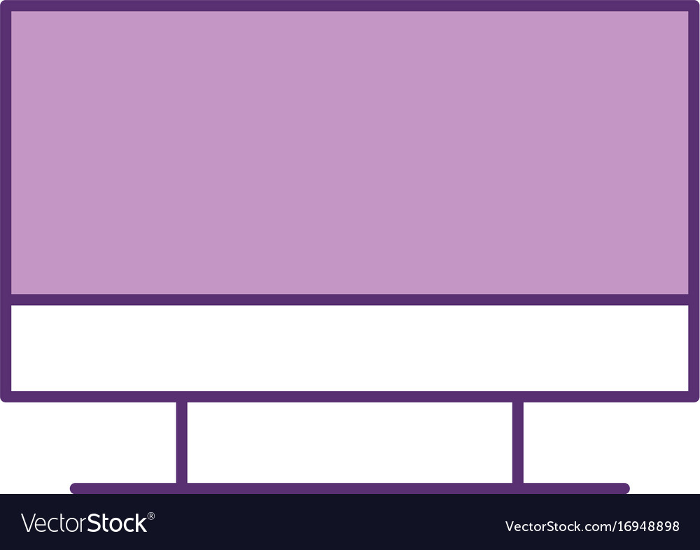 Monitor computer isolated icon Royalty Free Vector Image
