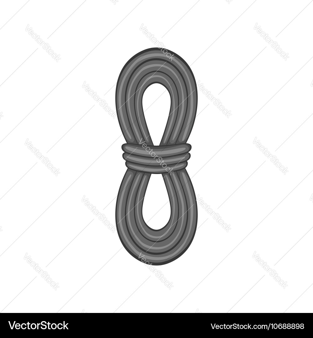 Rope icon black monochrome style Royalty Free Vector Image