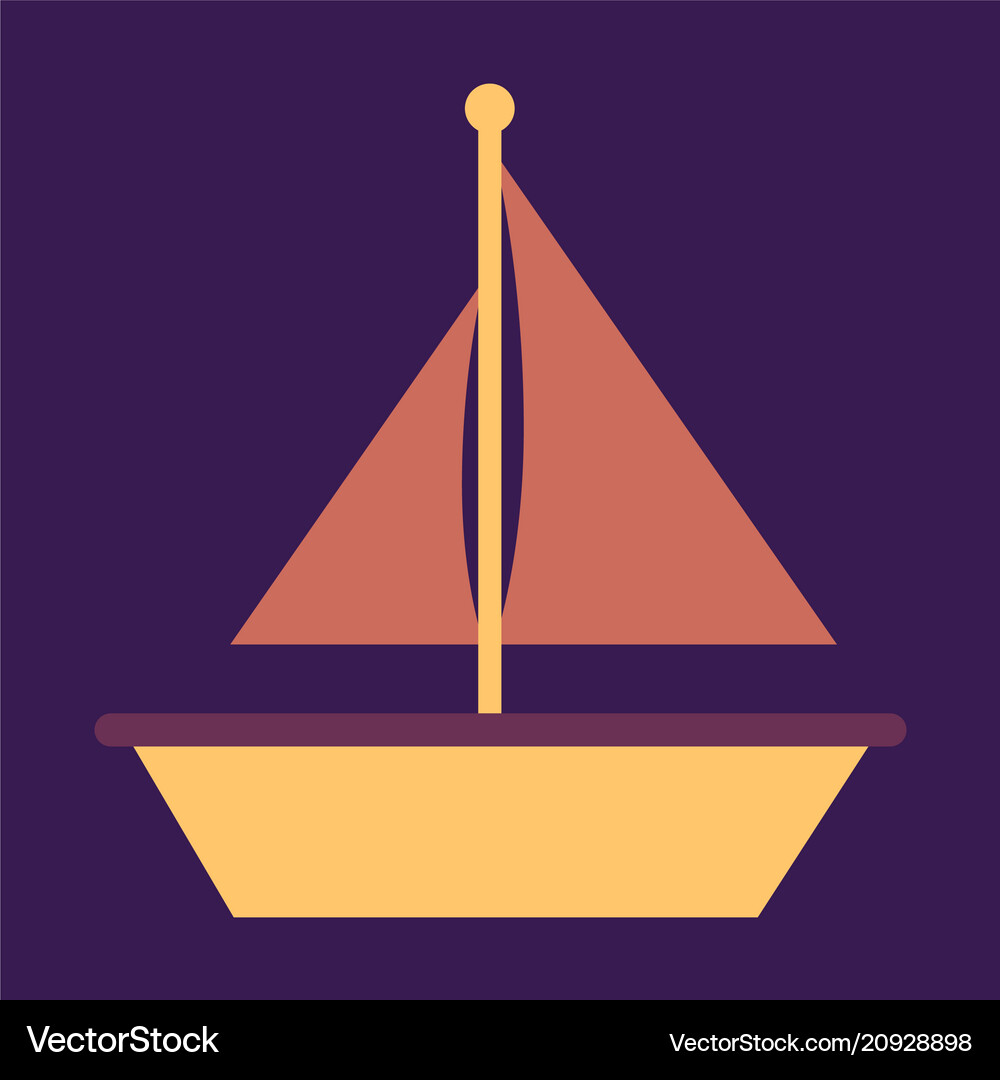 Ship icon flat pictograph on background symbol Vector Image