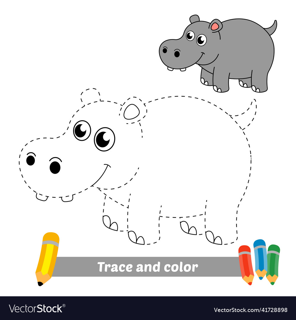 Hippo Drawing For Kids How To Draw Hippopotamus Step By Step Easy
