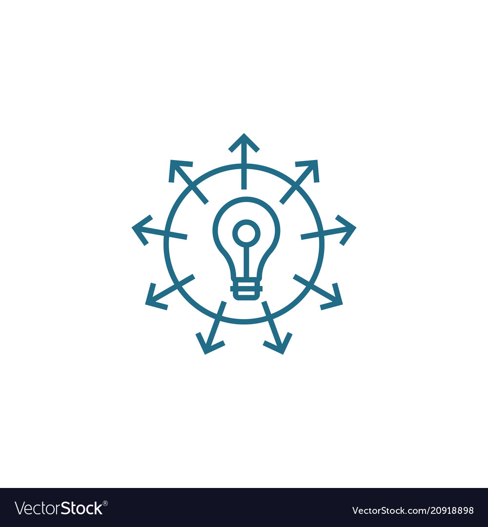 Versatile business linear icon concept versatile Vector Image Versatile business linear icon concept versatile Vector Image