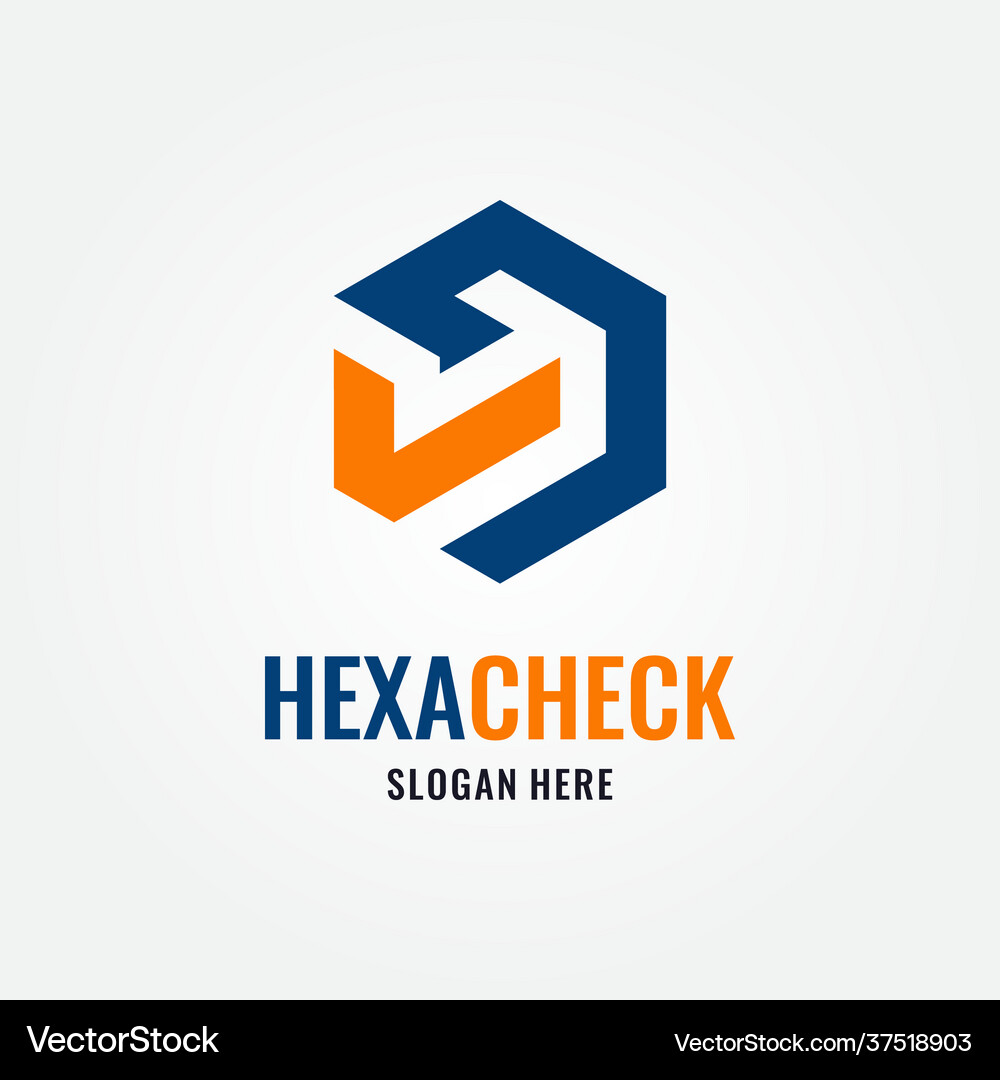 Abstract business hexagon logo template design Vector Image