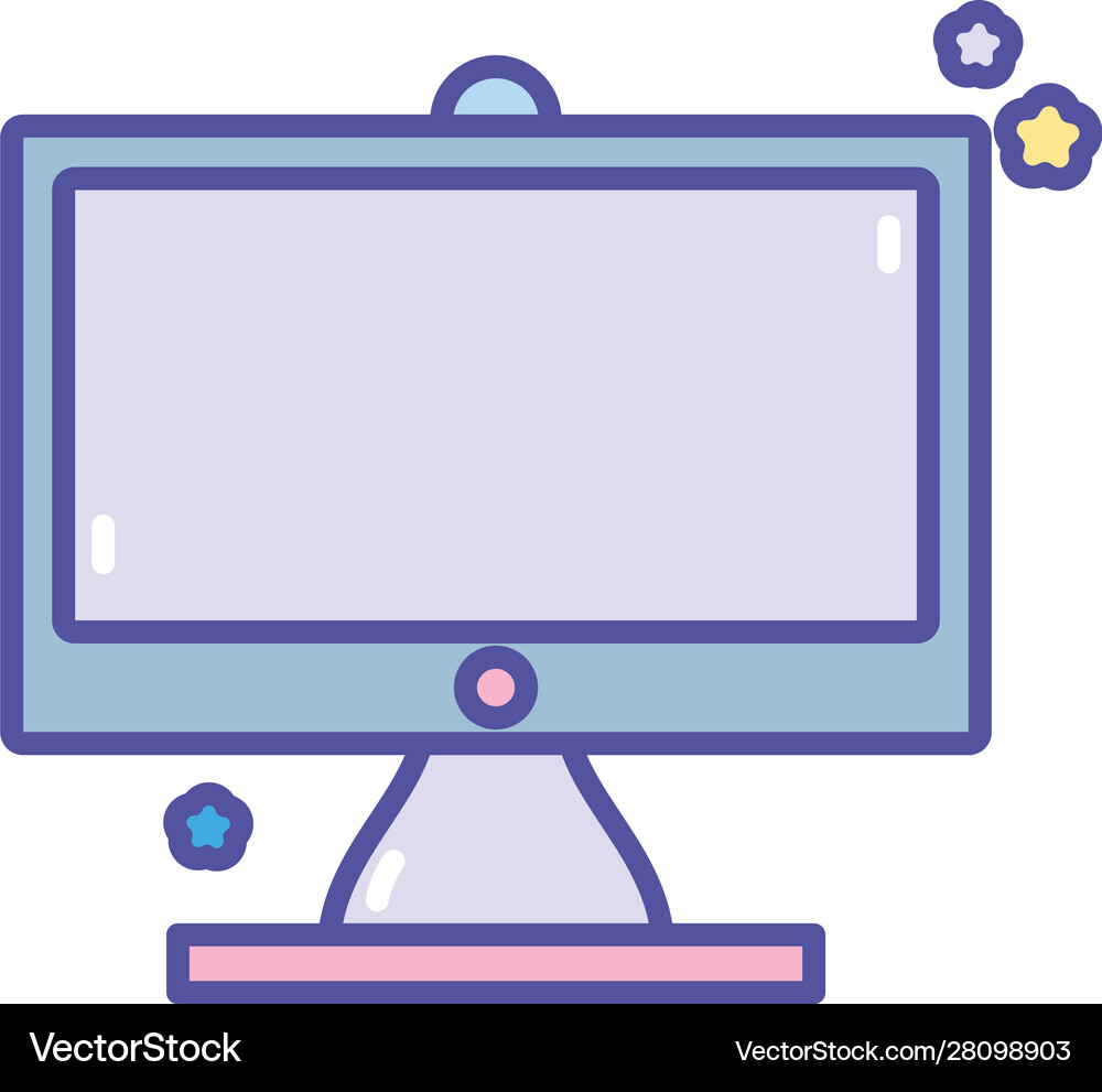 Back to school computer monitor trechnology Vector Image
