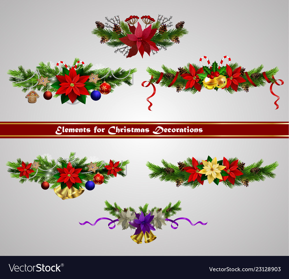 Christmas elements for your designs Royalty Free Vector