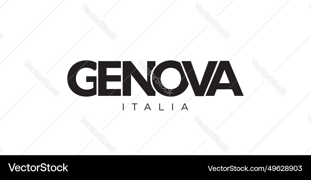 Genova in the italia emblem design features Vector Image