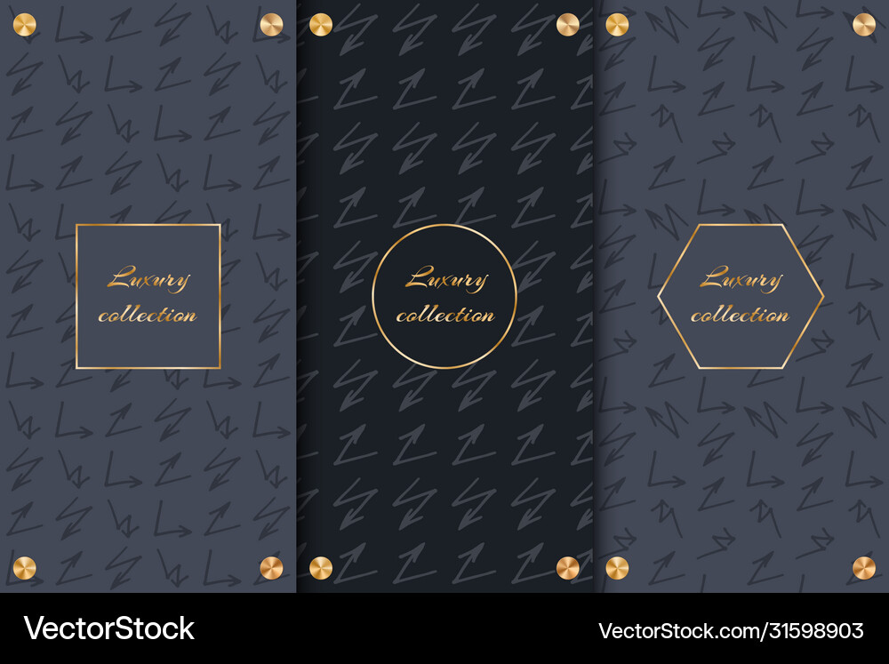 Luxury cover with arrows Royalty Free Vector Image