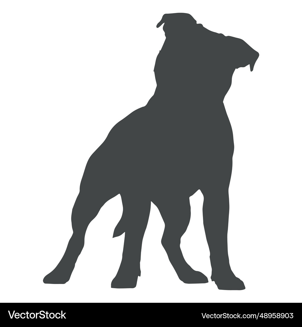 Puppy dog silhouette posing Royalty Free Vector Image