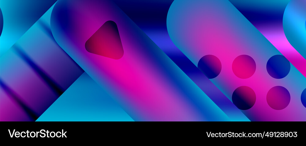 Round shapes and lines with fluid gradients Vector Image