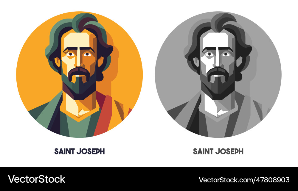 Saint joseph flat st san jose patron Royalty Free Vector