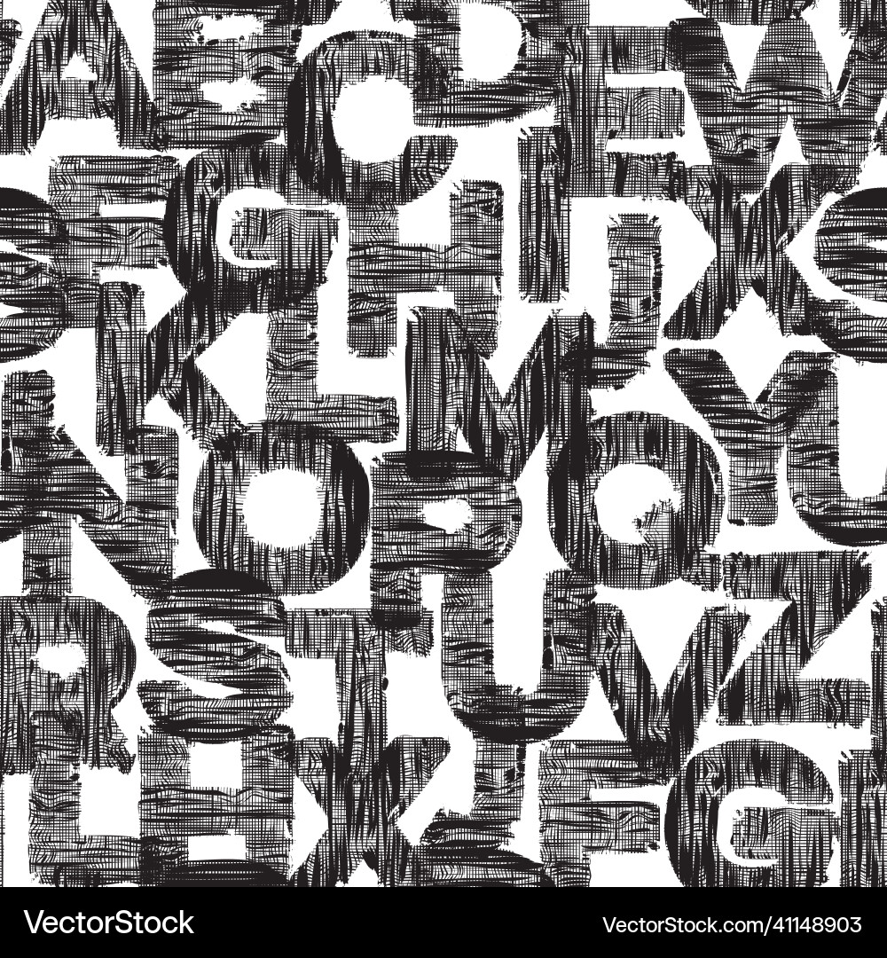 Seamless pattern of textile english letters Vector Image
