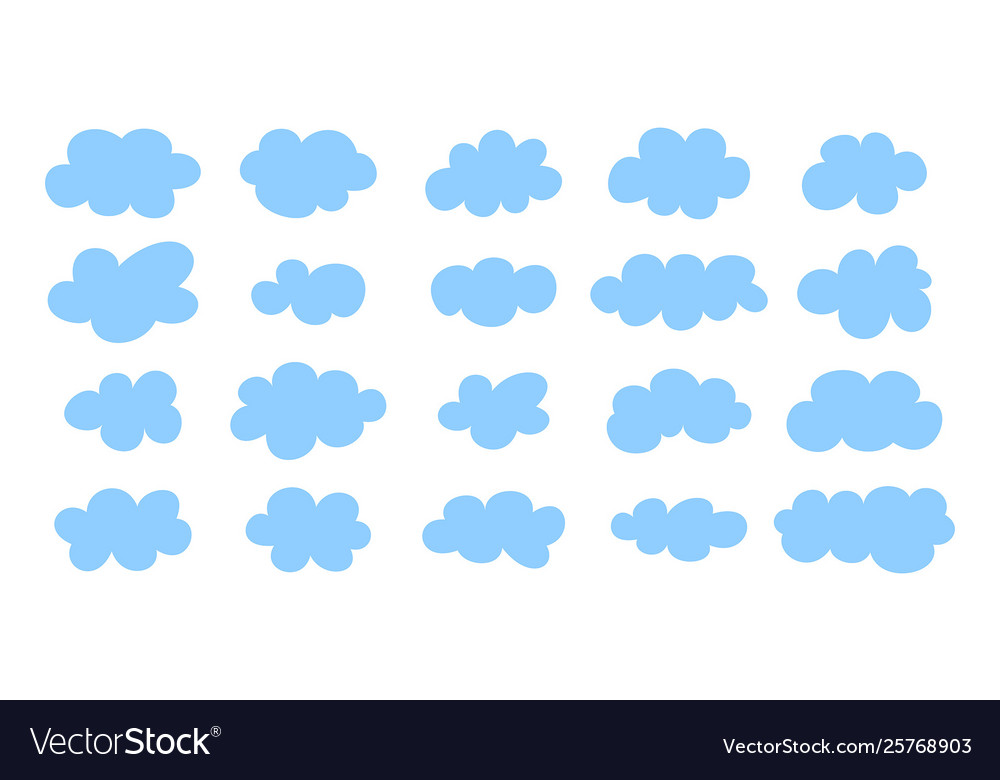 Set clouds Royalty Free Vector Image - VectorStock