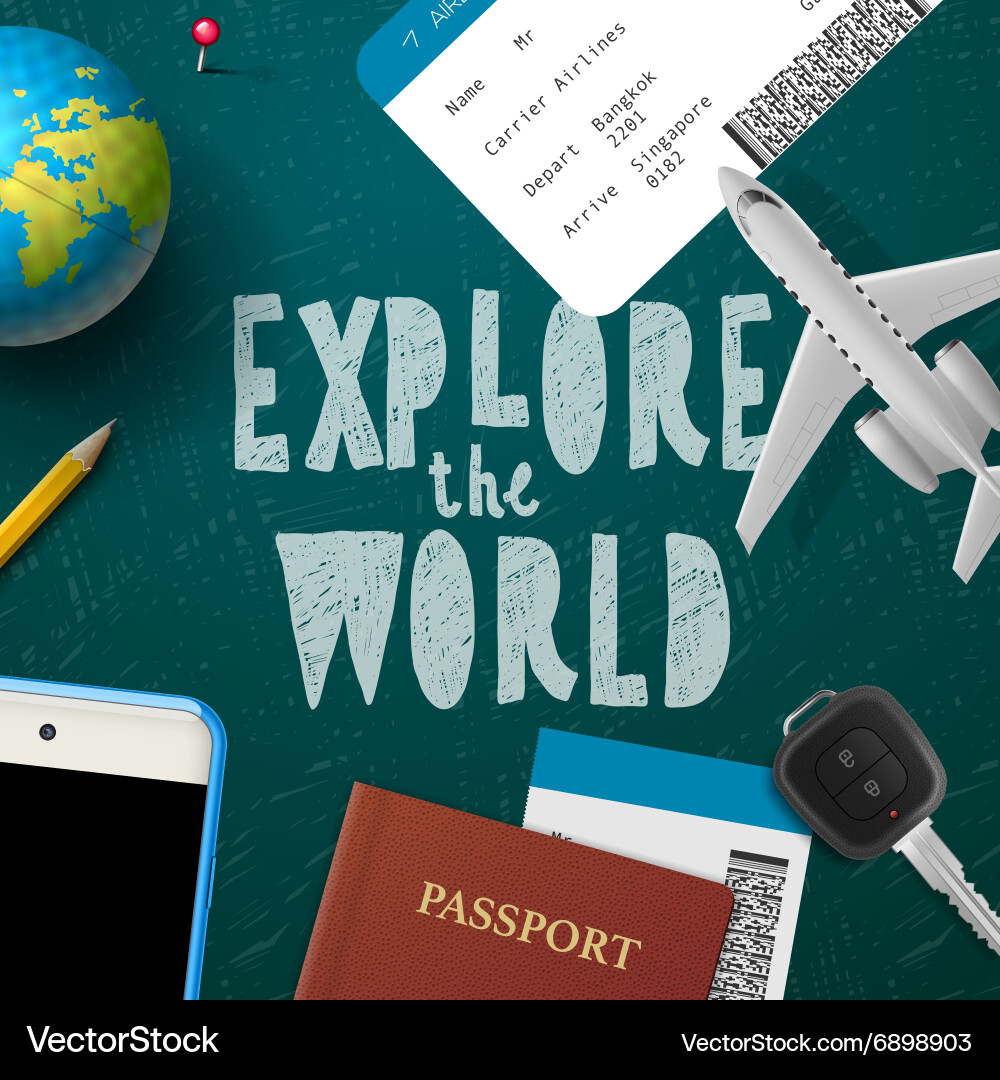 Travel and tourism background Royalty Free Vector Image