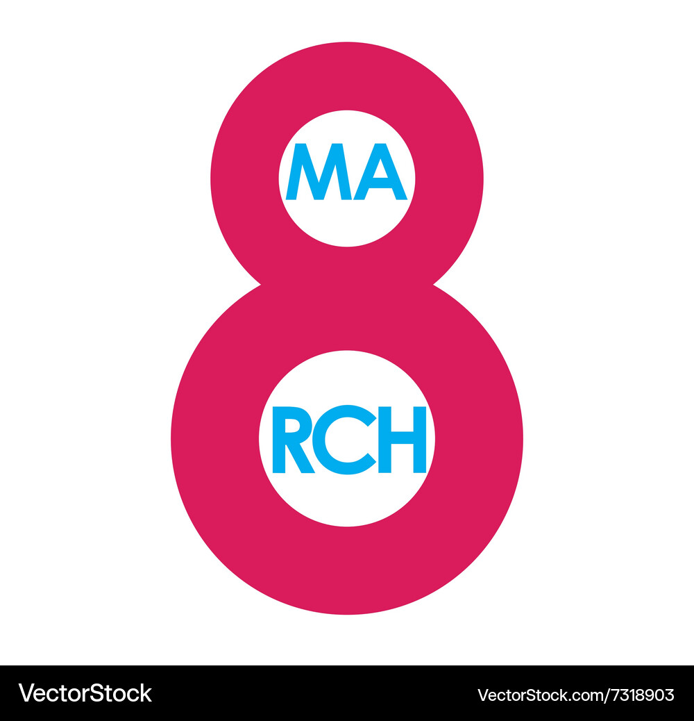 Womens day greeting card 8 march Royalty Free Vector Image