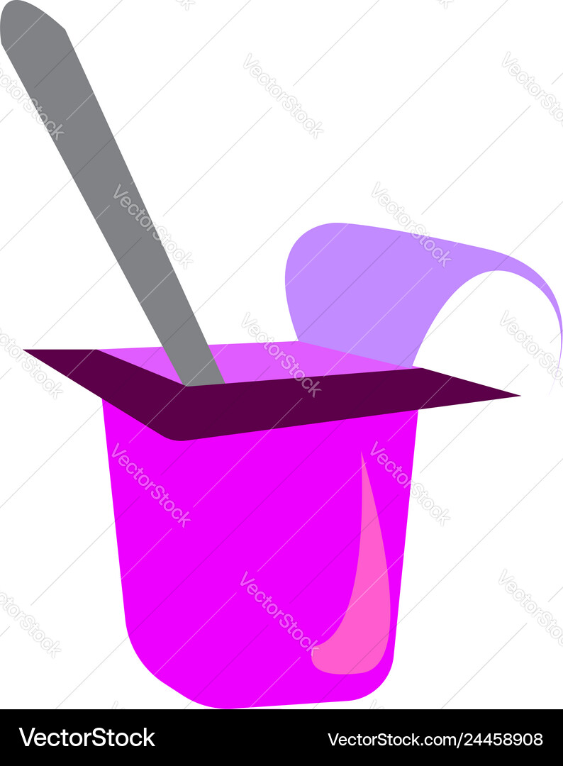 A purple yogurt box or color Royalty Free Vector Image
