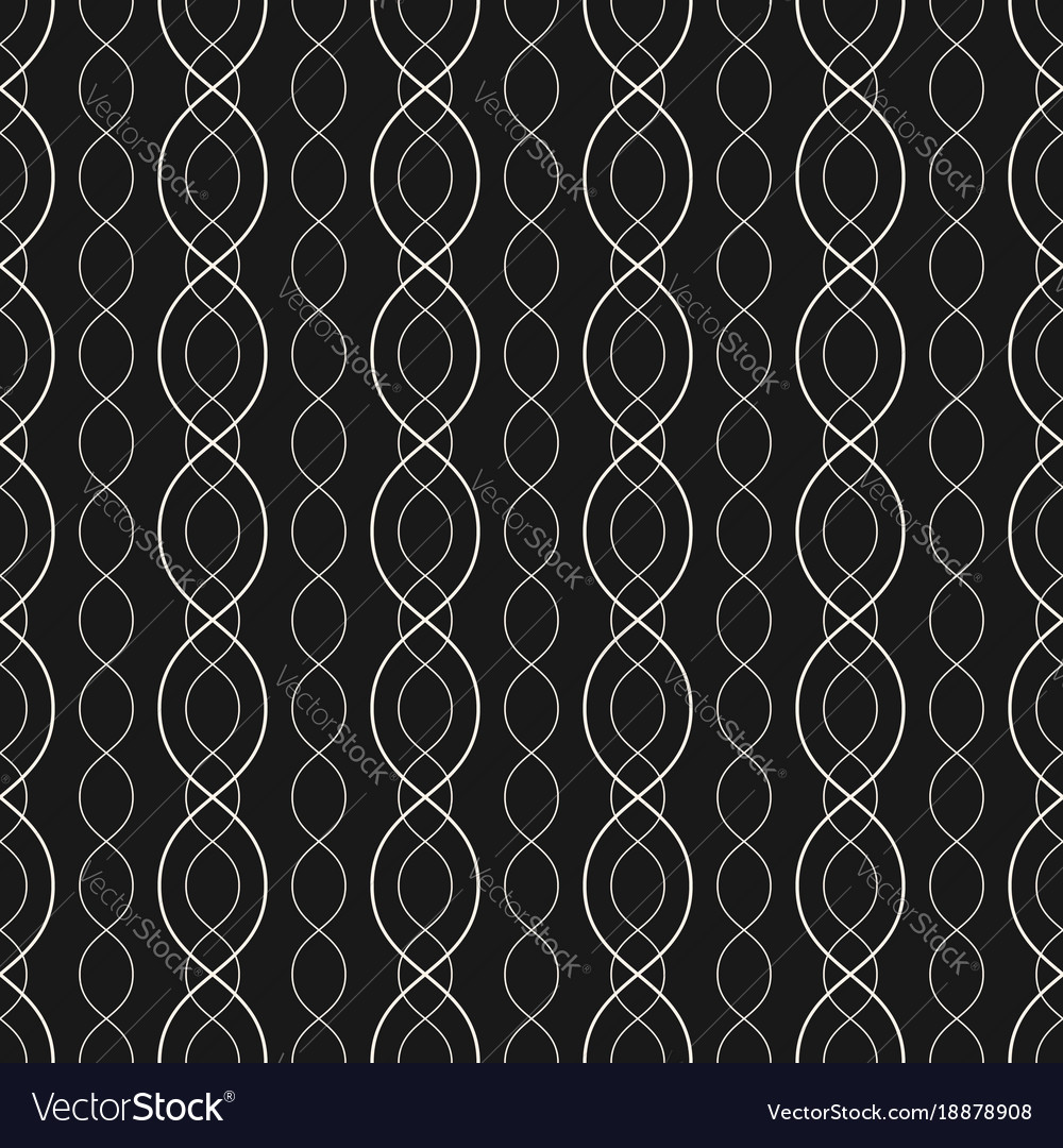 Abstract geometric seamless pattern curved lines Vector Image