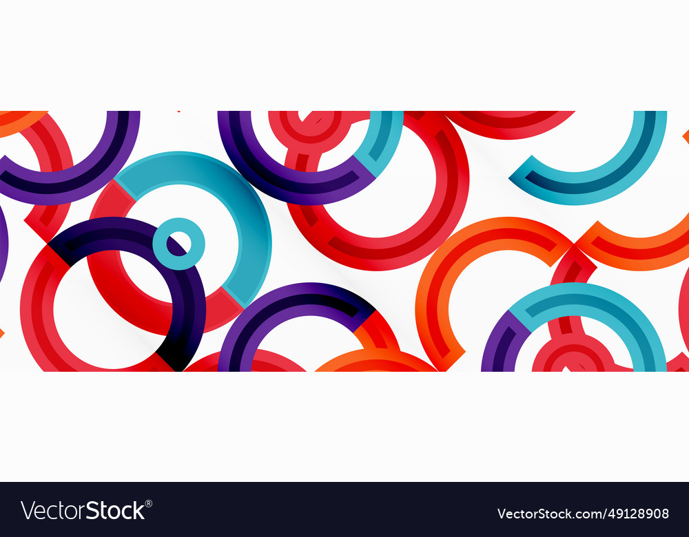 Circles are arranged in a grid pattern abstract Vector Image