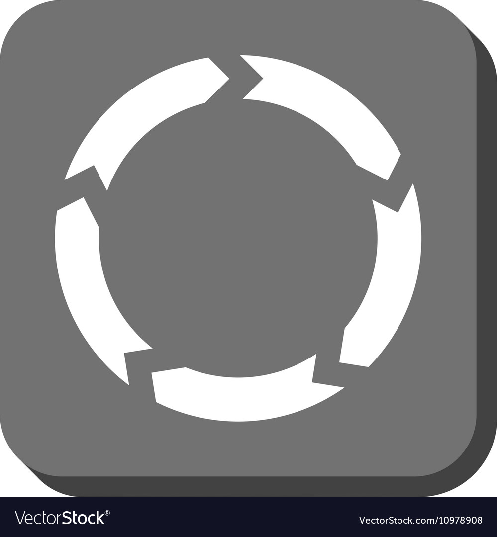 Circulation rounded square icon Royalty Free Vector Image