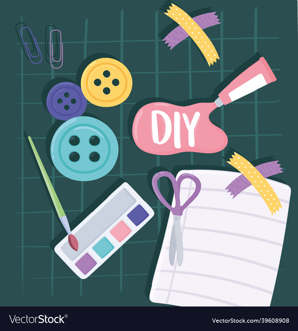 Craft and diy project Royalty Free Vector Image