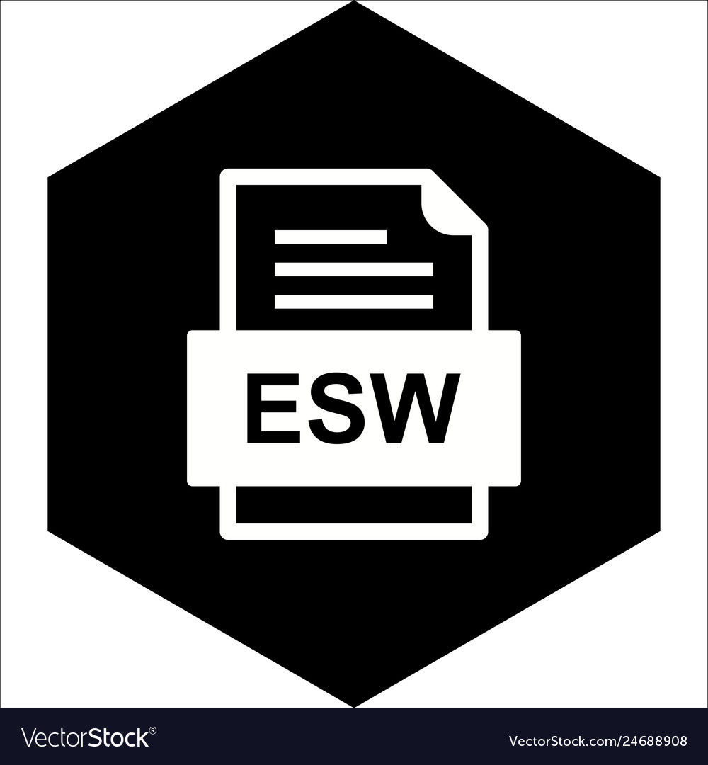 Esw file document icon Royalty Free Vector Image