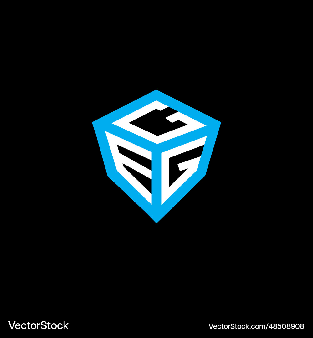 Geg letter logo design simple and modern Vector Image