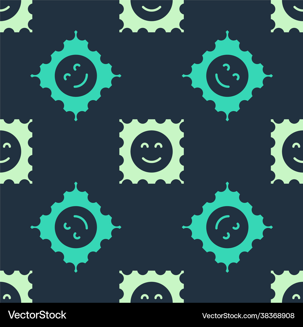 Green and beige lsd acid mark icon isolated Vector Image