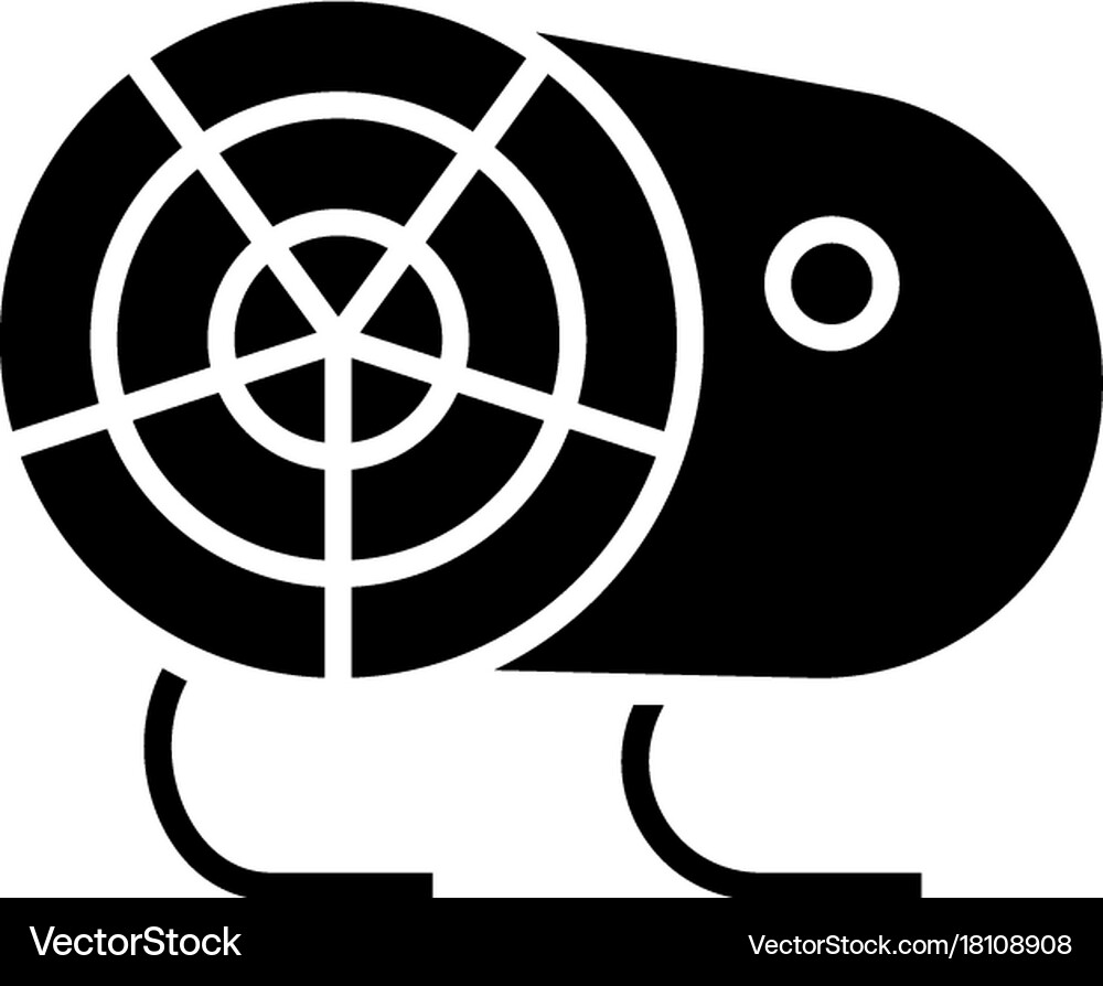 Industrial fan heater icon Royalty Free Vector Image