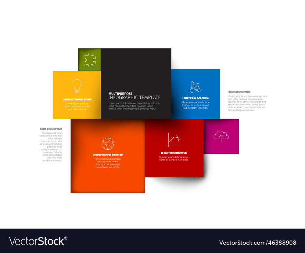 Minimalist colorful infographic template Vector Image Minimalist colorful infographic template Vector Image